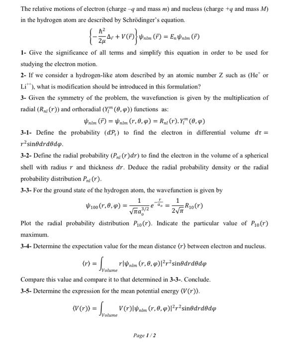 Solved 7- Sketch a diagram showing the first six energy | Chegg.com