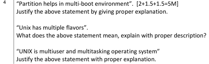 Solved "Partition helps in multi-boot environment”. | Chegg.com