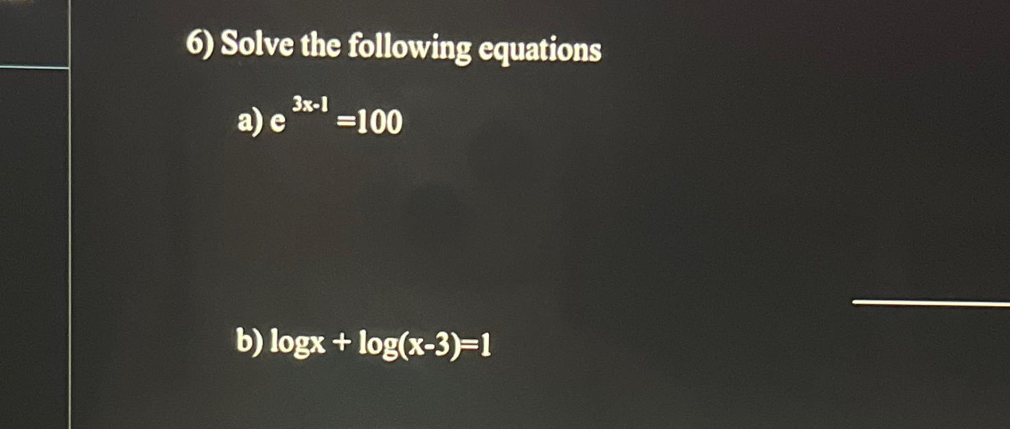 Solved Solve the following | Chegg.com