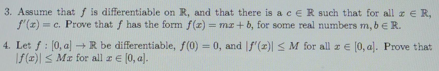 Solved 3. Assume that f is differentiable on R, and that | Chegg.com