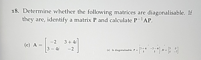 Solved Determine whether the following matrices are | Chegg.com