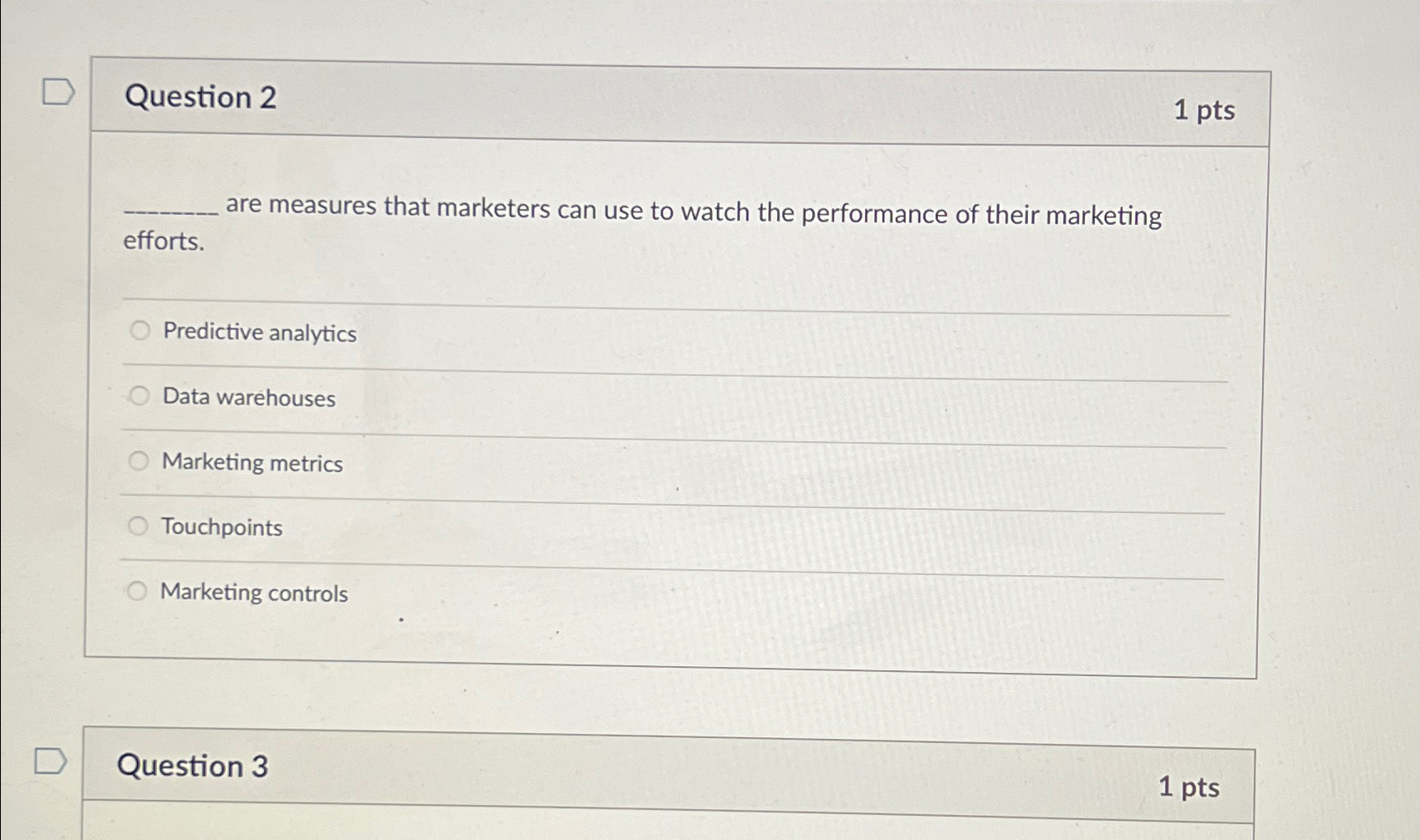 Solved Question 21ptsare measures that marketers can use to | Chegg.com