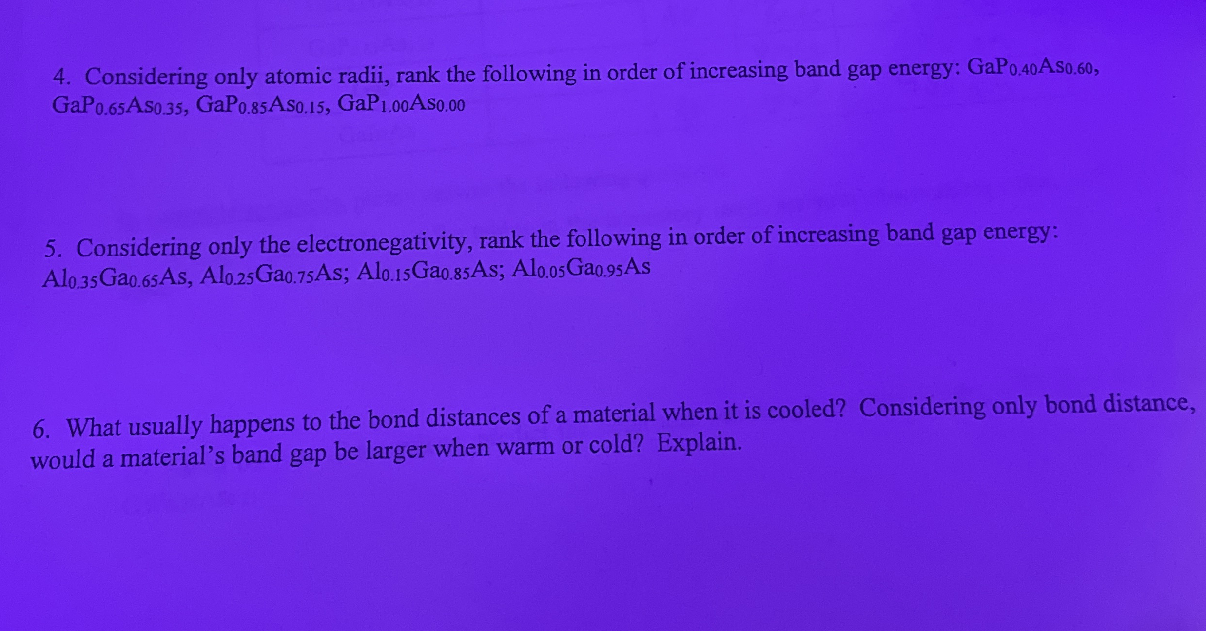 Solved Considering only atomic radii, rank the following in | Chegg.com