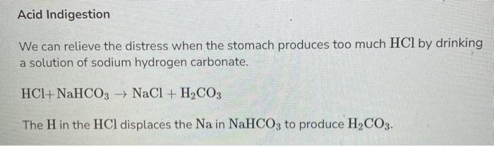 Solved We can relieve the distress when the stomach produces | Chegg.com