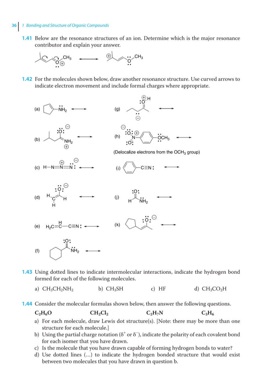 Solved 361 ﻿Bonding and Structure of Organic Compounds1.41 | Chegg.com