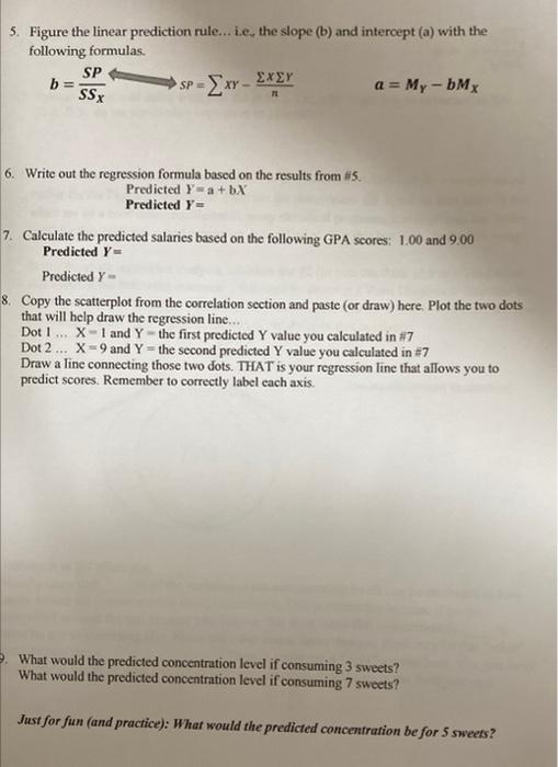 5. Figure the linear prediction rule... i.e, the | Chegg.com