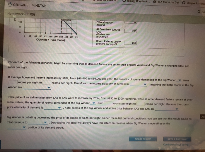 Solved: Homework (Ch 05) 9. Application: Elasticity And Ho... | Chegg.com