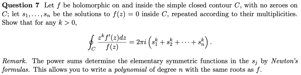 Solved Let f ﻿be holomorphic on and inside the simple closed | Chegg.com