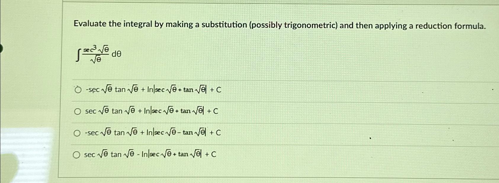Solved Evaluate the integral by making a substitution | Chegg.com