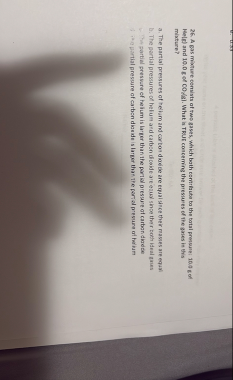 Solved A gas mixture consists of two gases, which both | Chegg.com