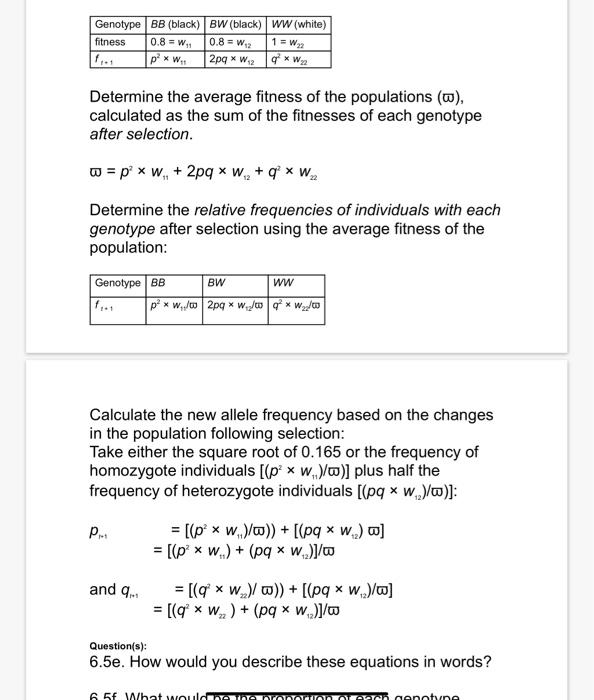 Solved One way to determine the effects of natural selection | Chegg.com