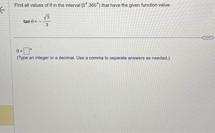 Solved Use the trigonometric function values of the | Chegg.com