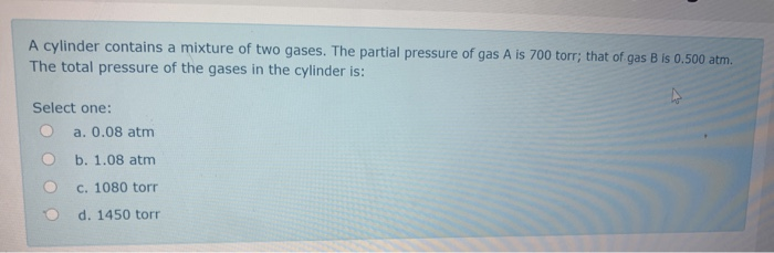 Solved A cylinder contains a mixture of two gases. The | Chegg.com