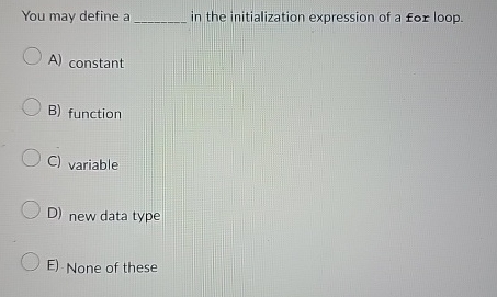 Solved You may define a q, ﻿in the initialization expression | Chegg.com