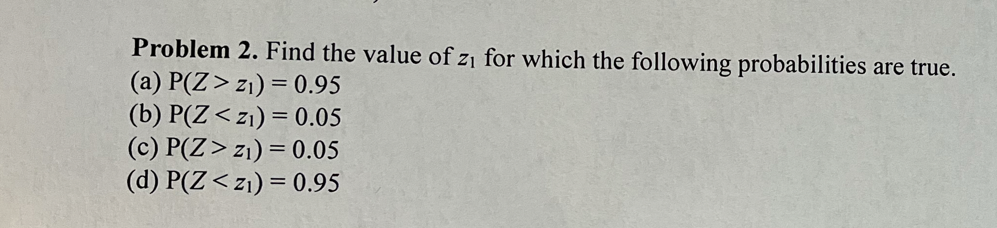 Solved Problem 2. ﻿Find the value of z1 ﻿for which the | Chegg.com