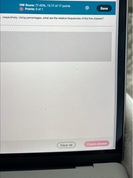 Solved A frquency table of grades has five classes | Chegg.com