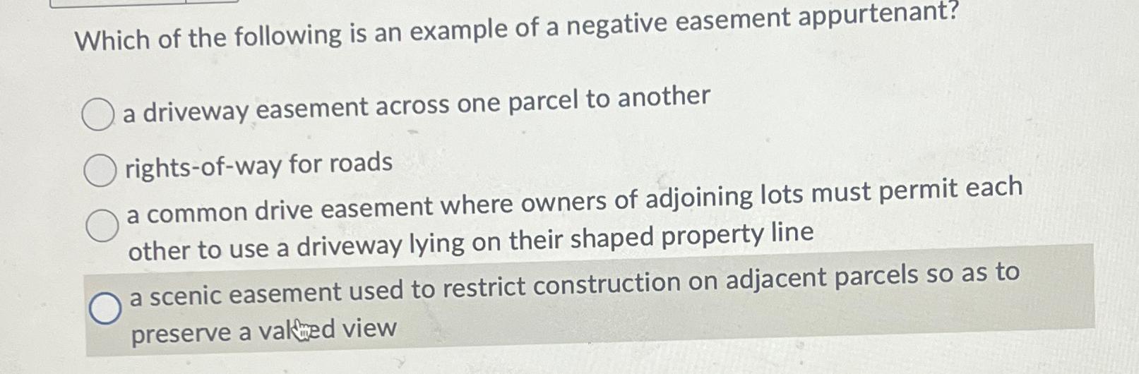 Solved Which of the following is an example of a negative | Chegg.com