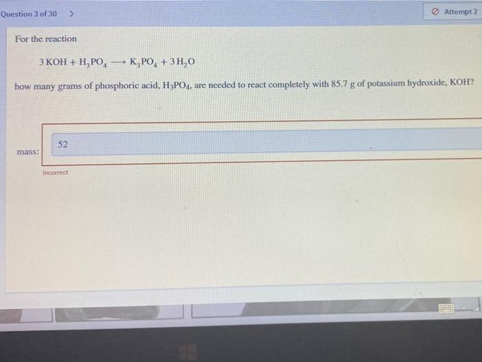 Solved How many grams of phosphoric acid, H3PO4, are needed | Chegg.com