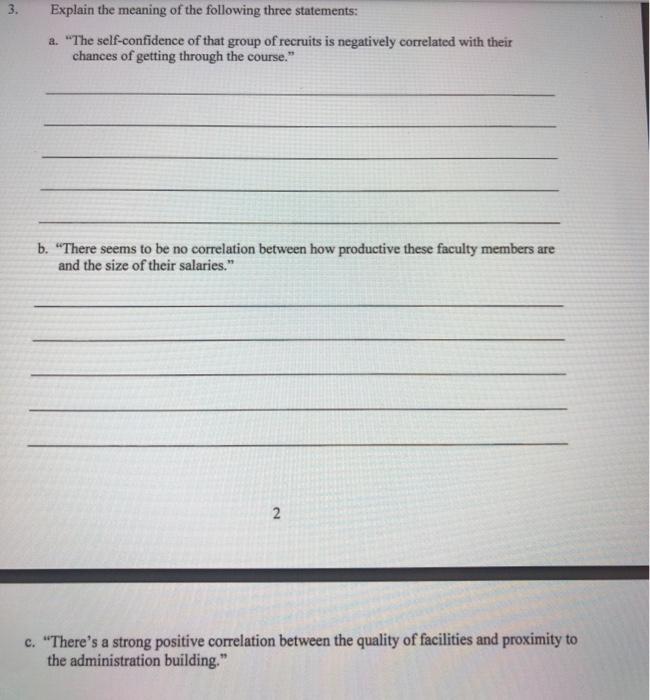 Solved 3. Explain the meaning of the following three | Chegg.com