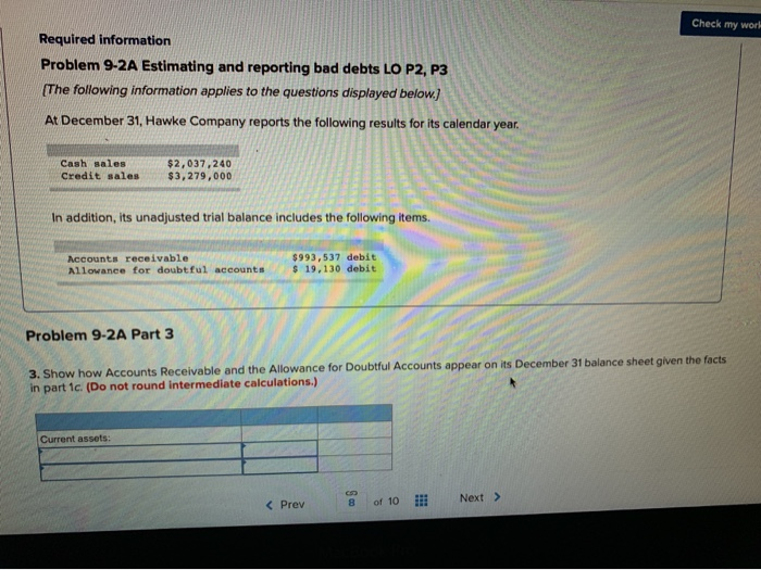 Solved Help Save & Ex Chec of 3 Required information Problem | Chegg.com