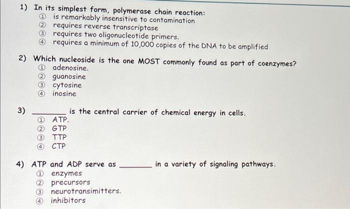Solved or structures 1) The self-complementarity within each | Chegg.com
