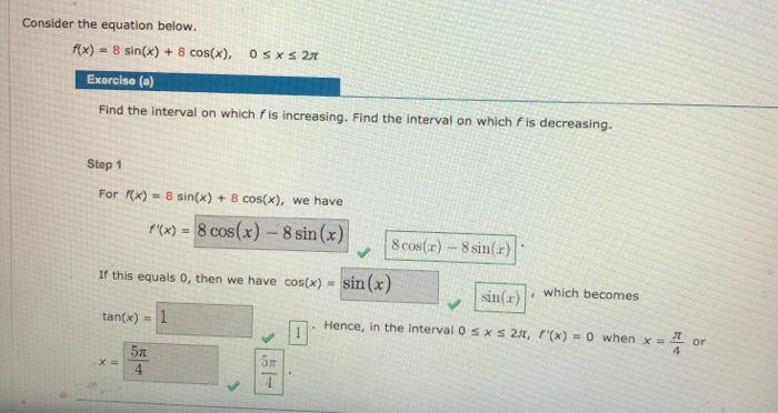 Solved Consider the equation below. f(x) = 8 sin(x) + 8 | Chegg.com