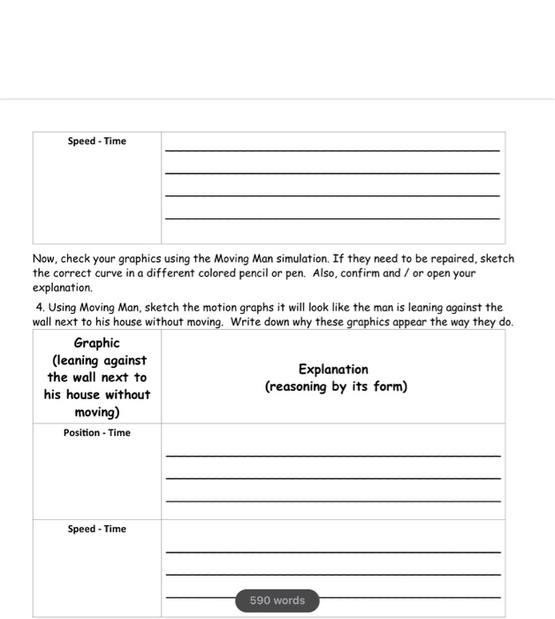 PhET LAB 3-1 Velocity - Time Graphs Name(s) | Chegg.com