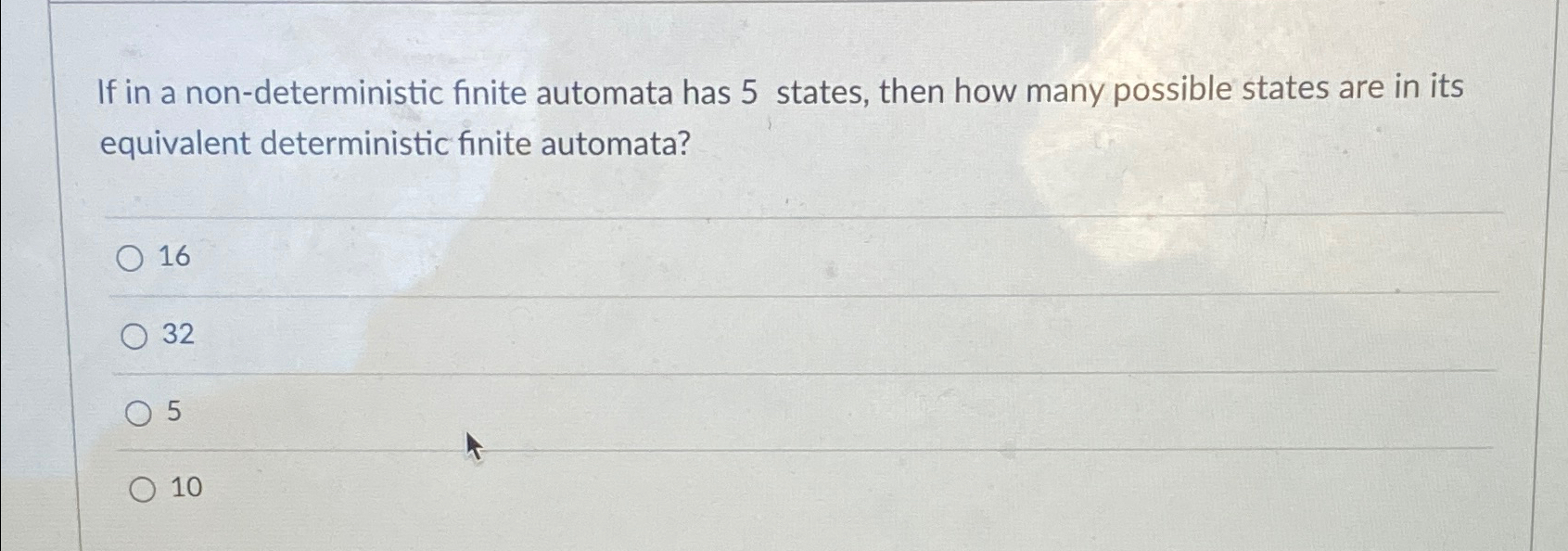 Solved If In A Non Deterministic Finite Automata Has 5