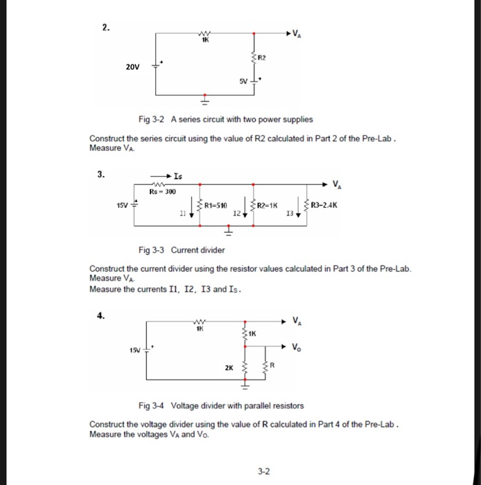 Solved EXPERIMENT 3 VOLTAGE AND CURRENT DIVISION OBJECTIVE: | Chegg.com