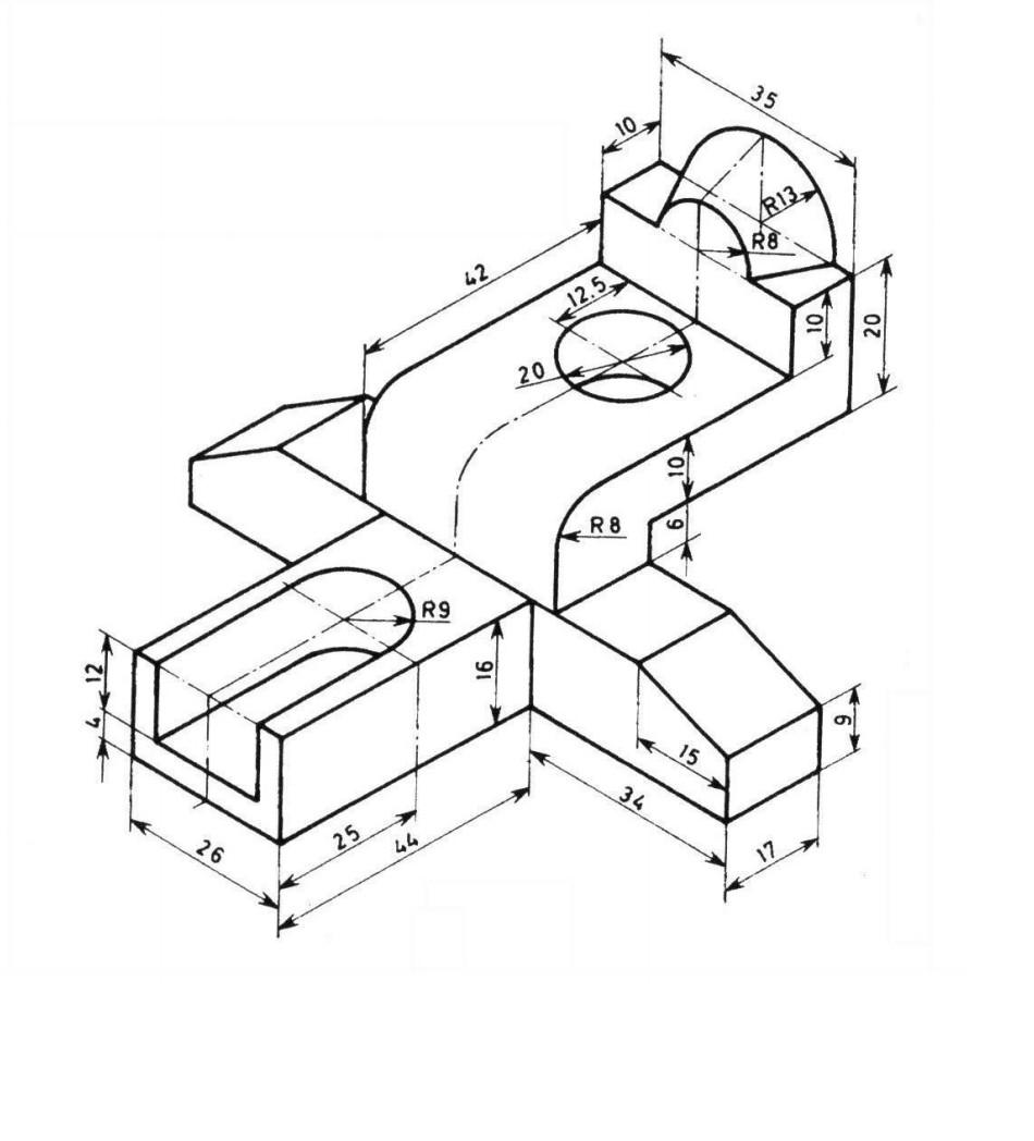 Solved Front, top, side and bottom perspective drawing is | Chegg.com