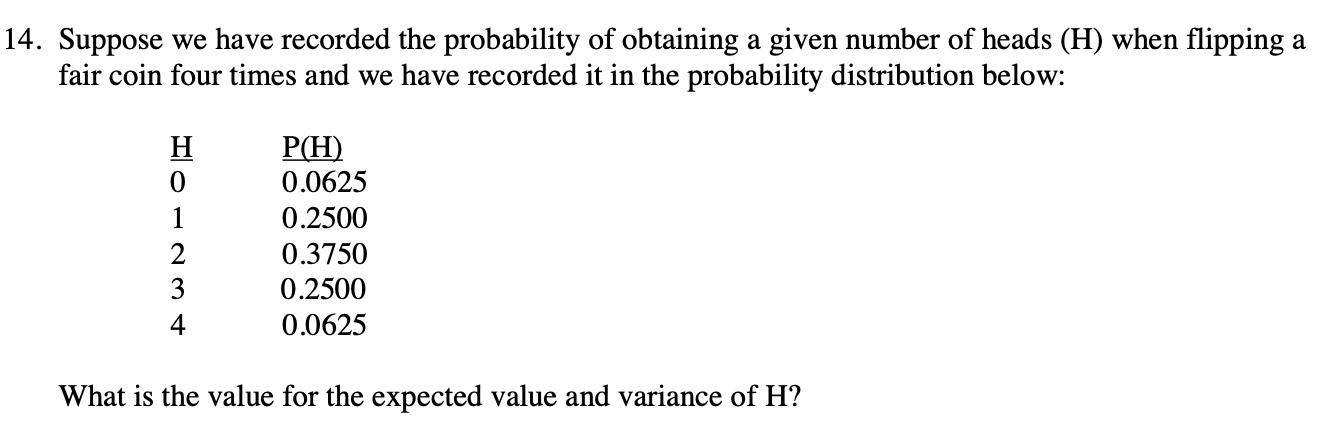 Solved Suppose we have recorded the probability of obtaining | Chegg.com