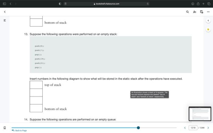 Solved 12. Suppose the following operations were performed | Chegg.com