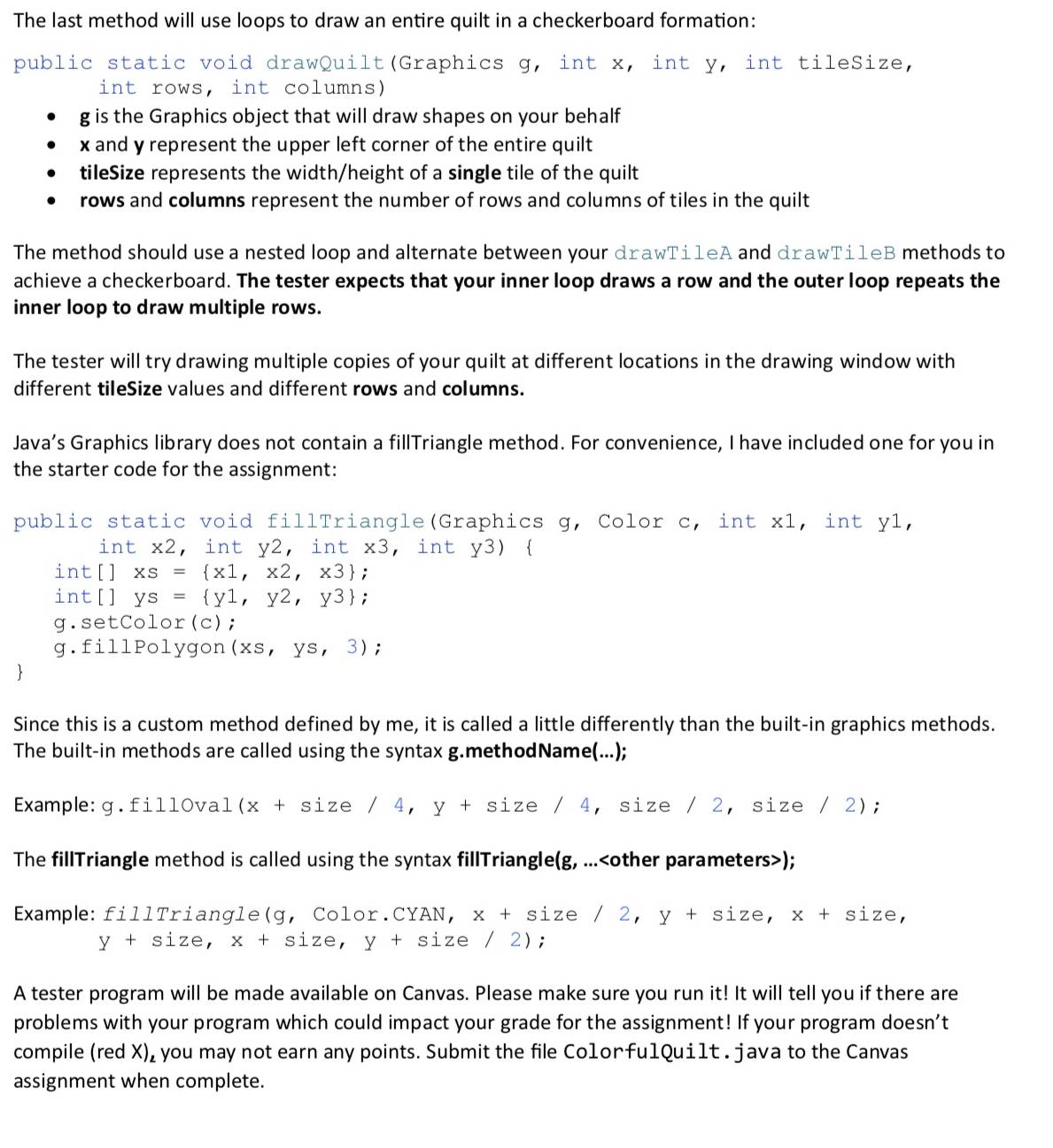 Solved The quilt will be composed of two separate tile. The | Chegg.com