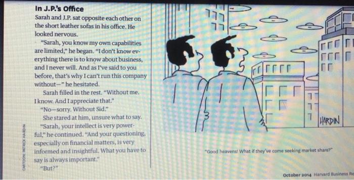 Solved Foto inally, Sarah thought. J.P. Offutt, the CEO, | Chegg.com