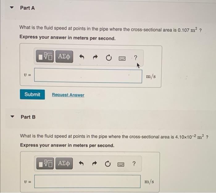 Solved Water is flowing in a pipe with a varying cross- | Chegg.com