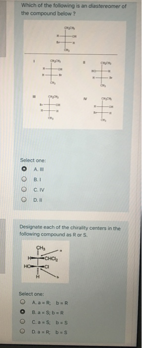 Solved Which of the following is an diastereomer of the | Chegg.com