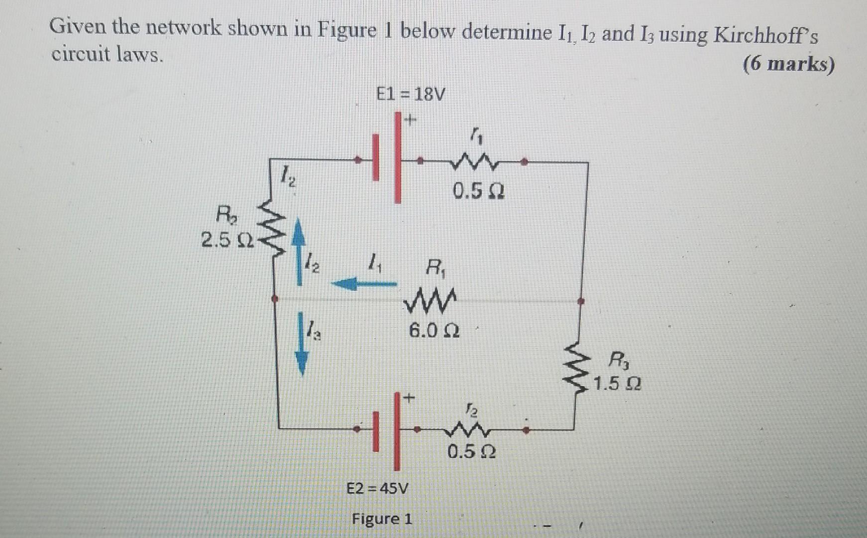 Solved Given the network shown in Figure 1 below determine | Chegg.com