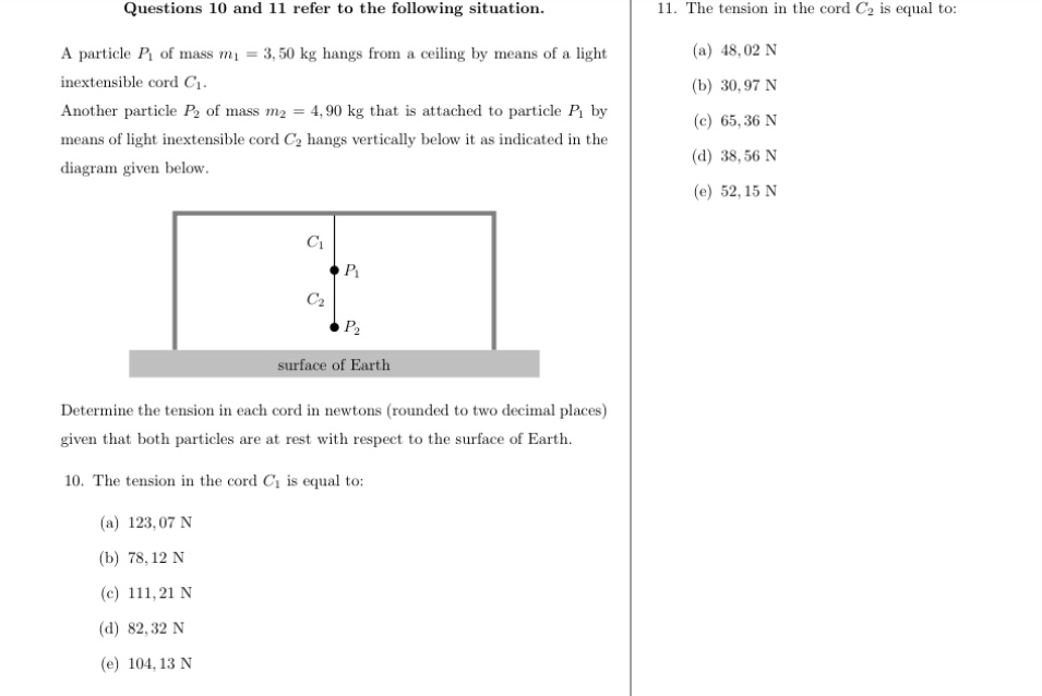 Solved Questions 10 ﻿and 11 ﻿refer to the following | Chegg.com