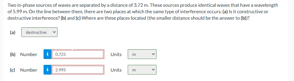 Solved Two in-phase sources of waves are separated by a | Chegg.com