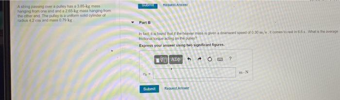 Solved Part A Agray 3.5 km ngomond and a 265 mshanging from | Chegg.com