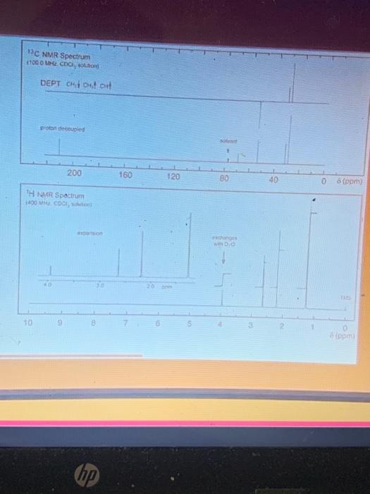 [Solved]: Draw the molecule that generates the spectra below