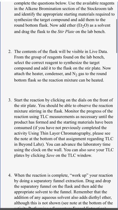 Solved Diene Halogenation - 2 For this assignment, the | Chegg.com
