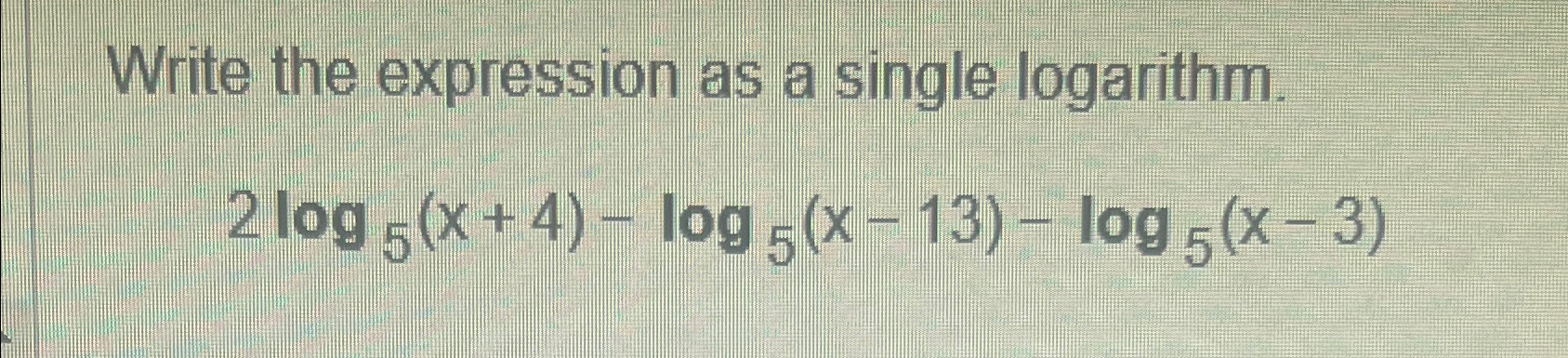 Solved Write the expression as a single | Chegg.com