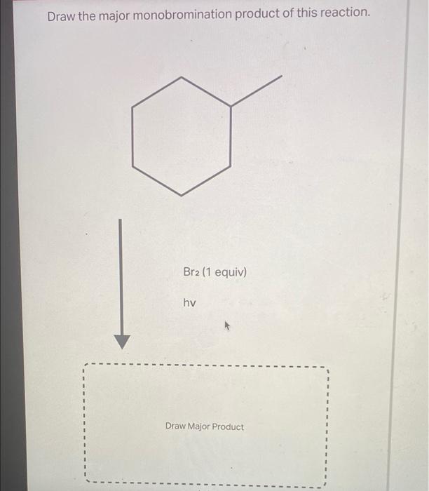 Solved Draw the major monobromination product of this | Chegg.com