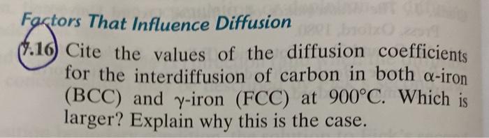 Solved Factors That Influence Diffusion (4.16) Cite the | Chegg.com