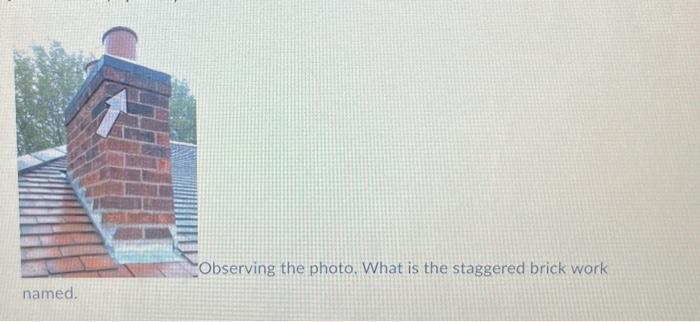 Solved named. bserving the photo. What is the staggered | Chegg.com