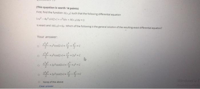 Solved (This question is worth 14 points) Prst, find the | Chegg.com