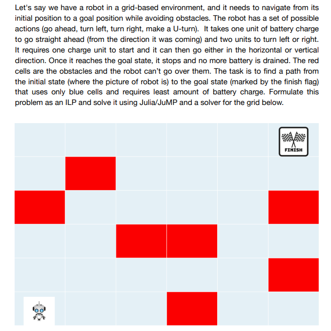 Let's say we have a robot in a grid-based | Chegg.com