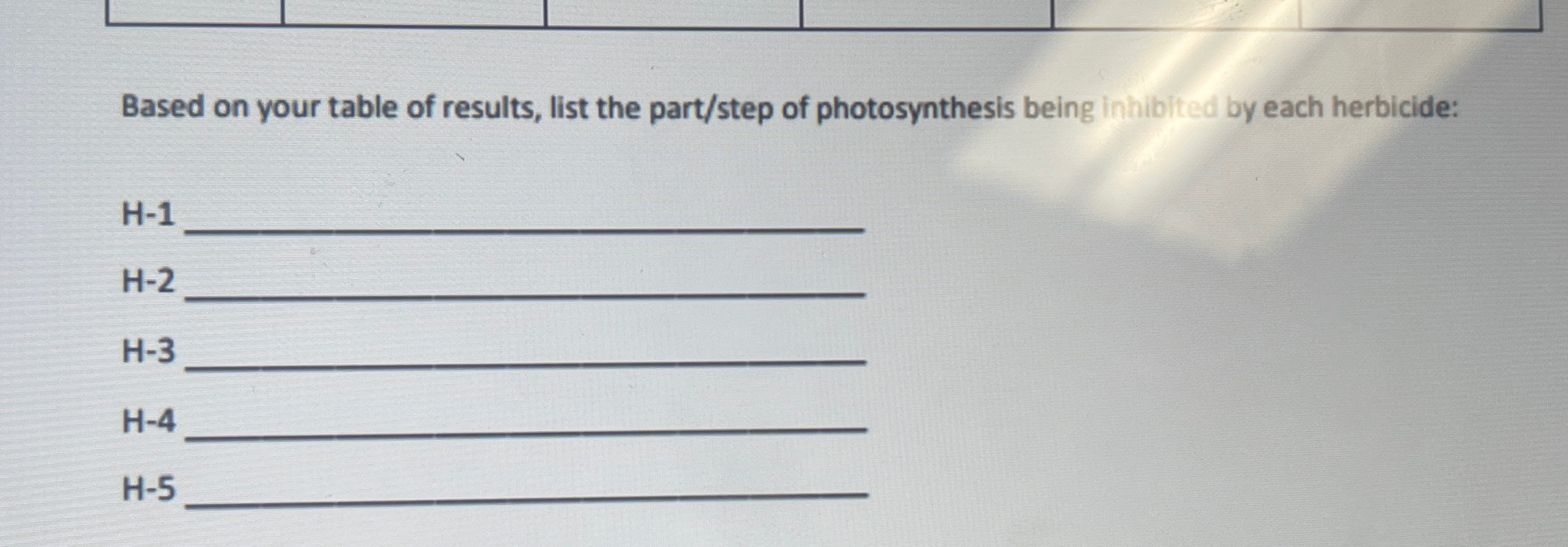Solved Based on your table of results, list the part/step of | Chegg.com