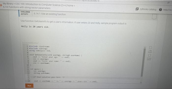 Solved Wise funchion Getuserinfo to get a users information. | Chegg.com